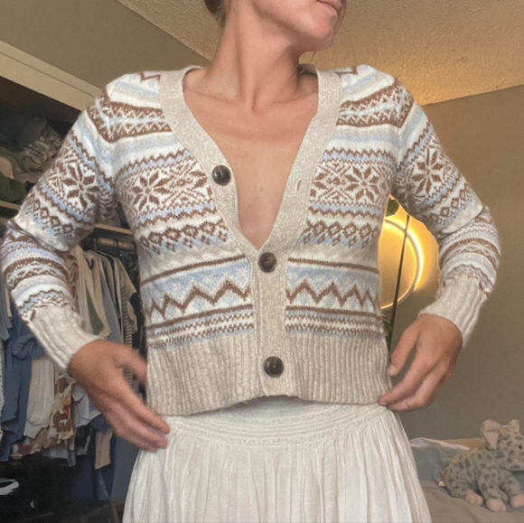 Jessica Simpson | Sweaters | Jessica Simpson Fair Isle Cropped Sweater ...